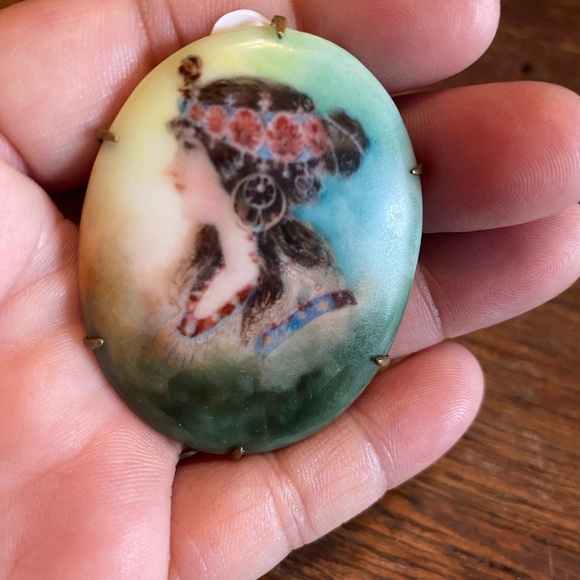 Jewelry | Antique Hand Painted Porcelain Portrait Of A Jewish Princess ...